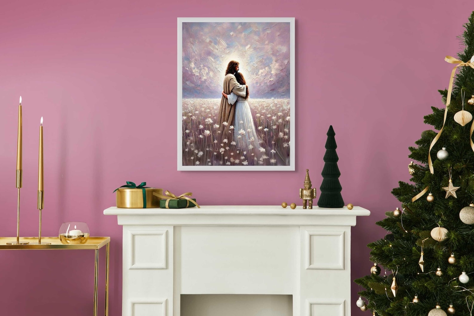 Love of Christ, Christian Wall Art, Jesus Hugging Woman, Jesus Print ...