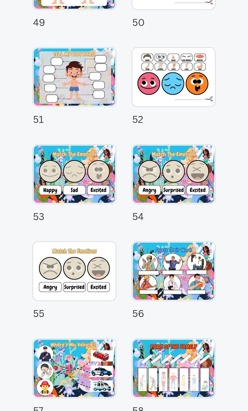 6 Theme Busybook, Kids Workbook, Toddlers, Quiet Book, Tracing ...