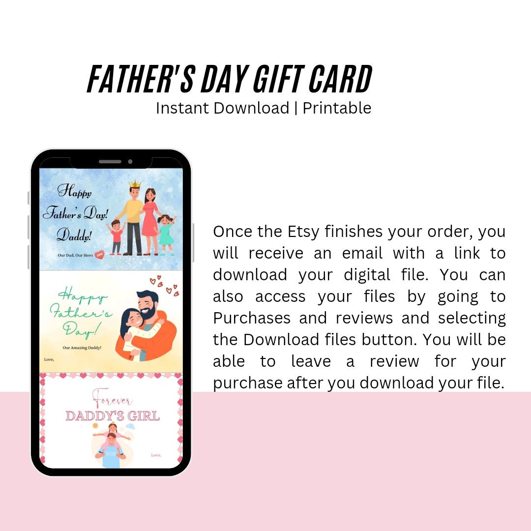 Father's Day Printable Card, Father's Day Gift, World's Best Dad Award ...