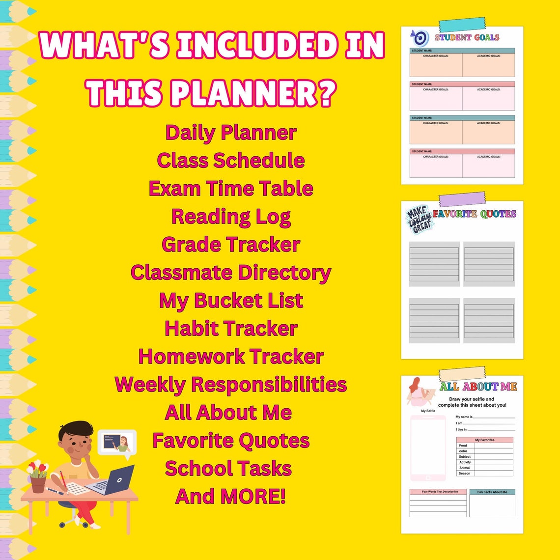 Homeschool Planner Printable: Teacher & Student Planner (digital ...