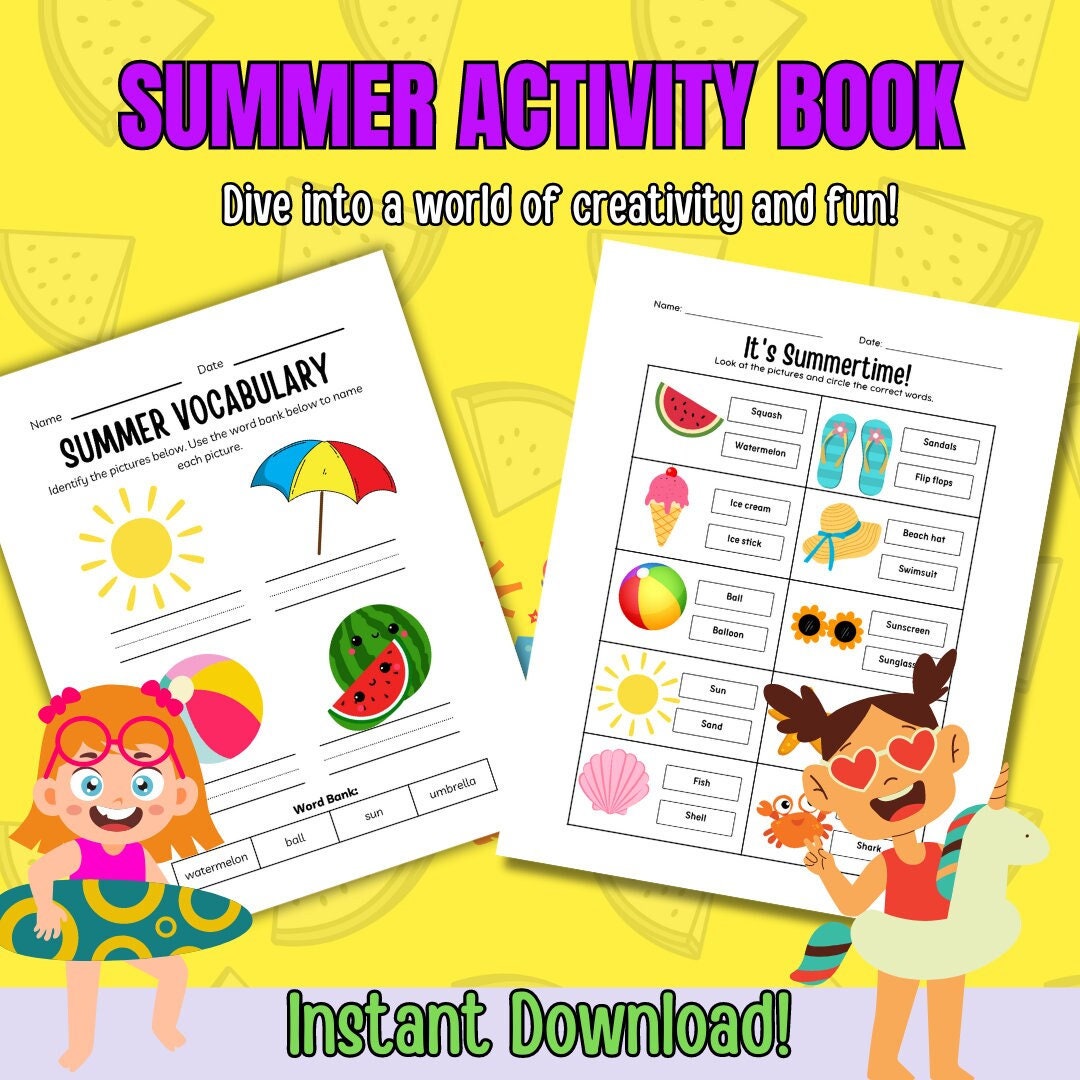 Printable SUMMER 2024 Bundle, Summer Activities, Summer Printables ...