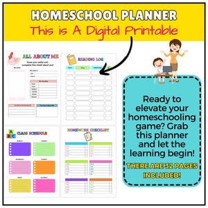 Homeschool Planner Printable: Teacher & Student Planner (digital ...