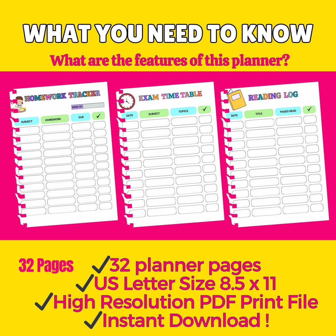 Homeschool Planner Printable: Teacher & Student Planner (digital ...