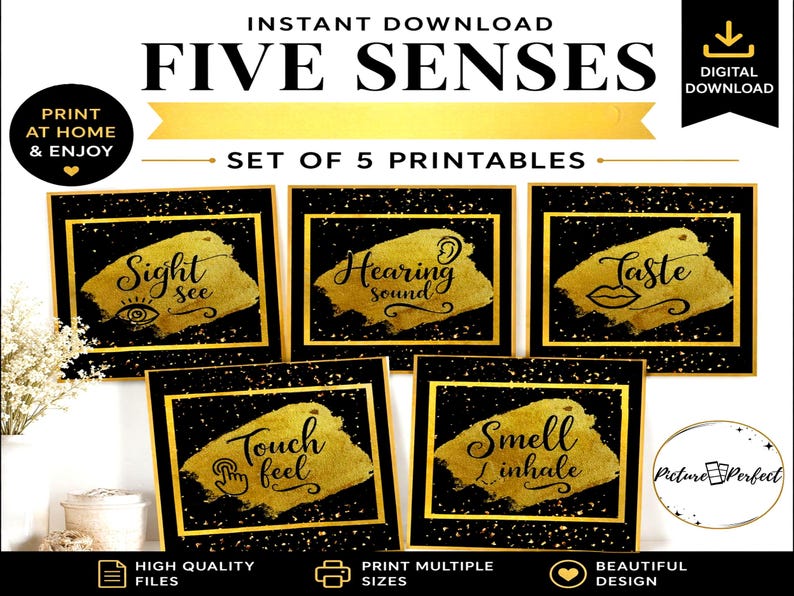 Five Senses Gift Printable, Romantic Idea, DIY Love Gift Download - Etsy