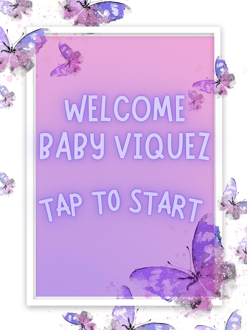 Baby Shower Photo Booth Welcome Screen Template | Editable Canva, Ipad ...