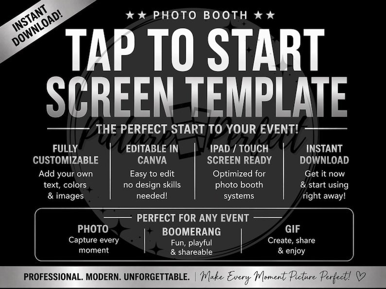 Christmas Kitty Photo Booth Screen Template | Editable Canva, Ipad, 360 ...