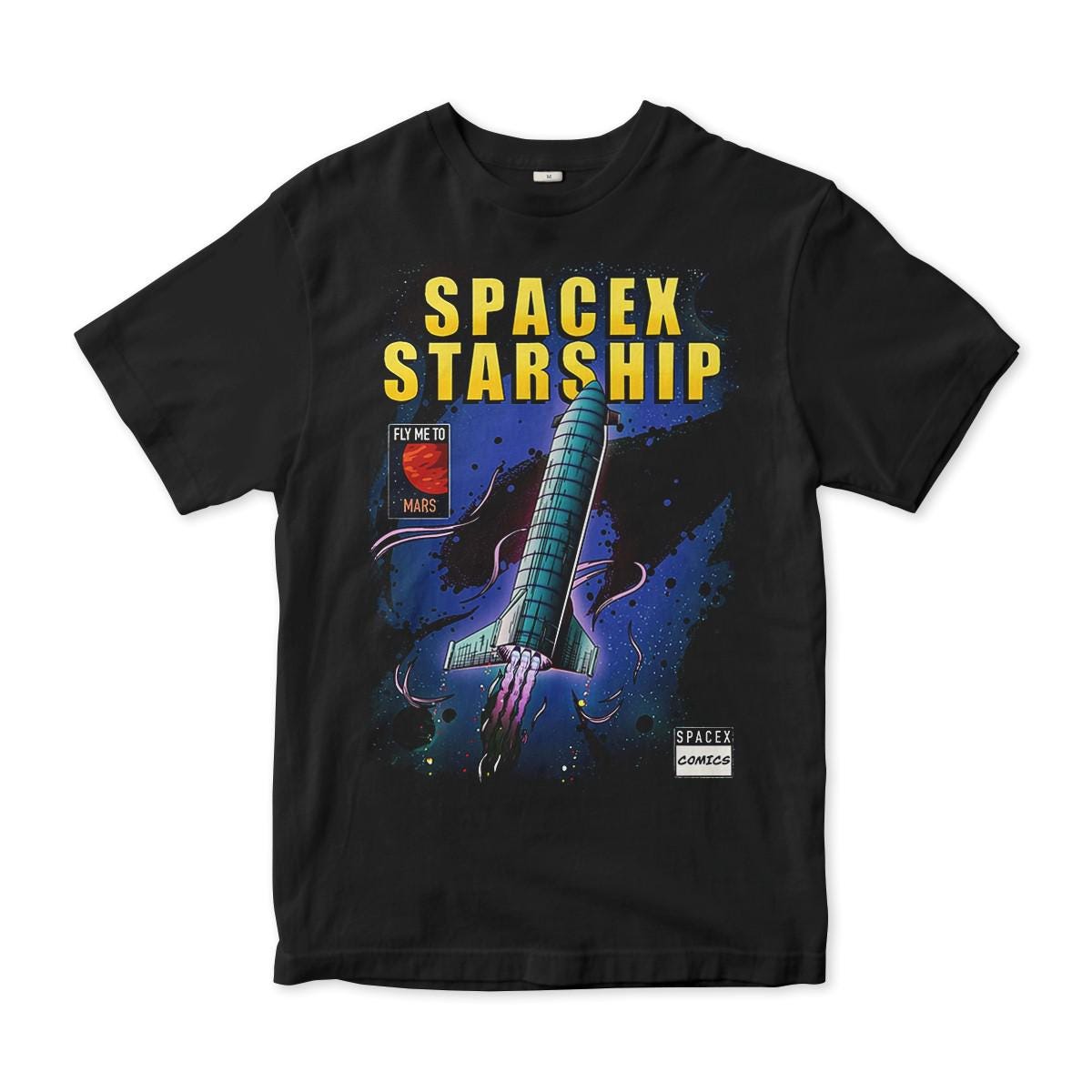 Spacex Starship Comics T-shirt, Elon Musk Shirt, Men's and Women's ...