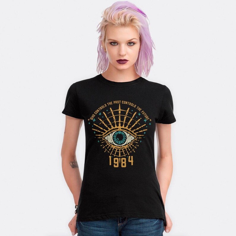 George Orwell 1984 - Who Controls the Past Controls the Future T-shirt ...