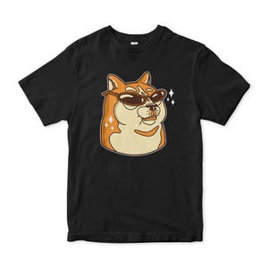 Shiba Inu Doge With Sunglasses T-shirt, Men's and Women's Sizes (SHB ...