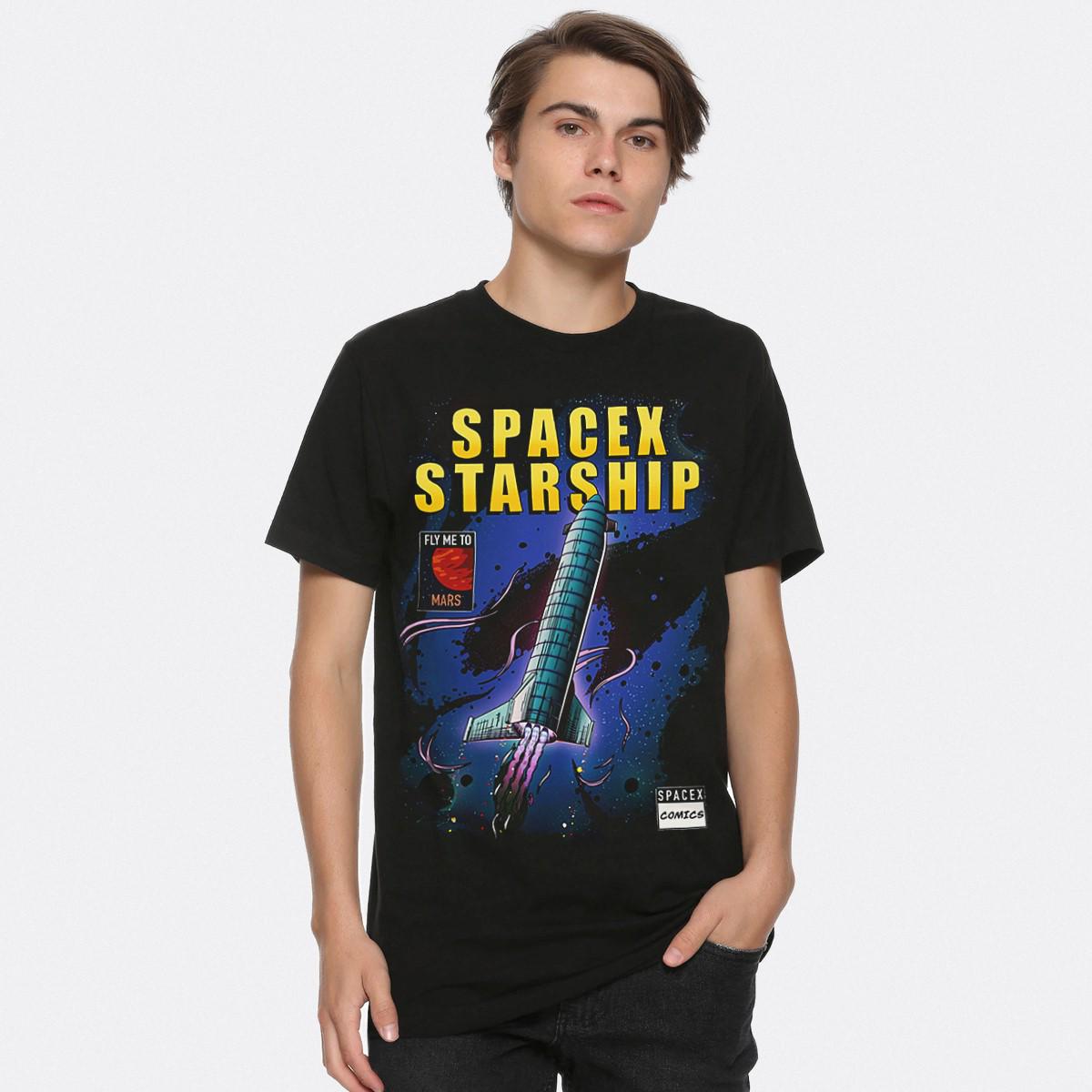 Spacex Starship Comics T-shirt, Elon Musk Shirt, Men's and Women's ...