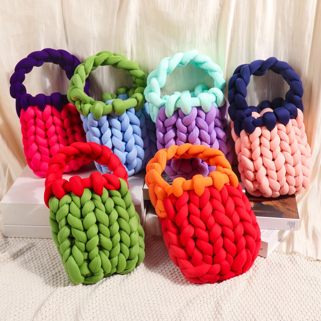 Chunky Handbag,arm Knitted Bag,unique Gift Ideas, Holiday Bags,soft ...