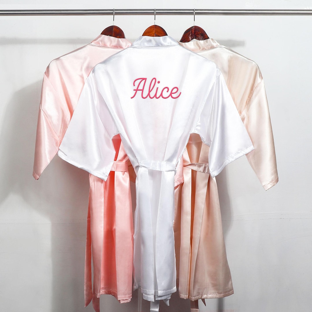 Silk Bridesmaid Robes Personalized Bridesmaid Gifts Wedding Custom ...