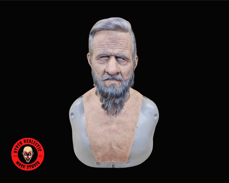 Ultra-realistic Old Man Silicone Mask With Beard Handcrafted for ...