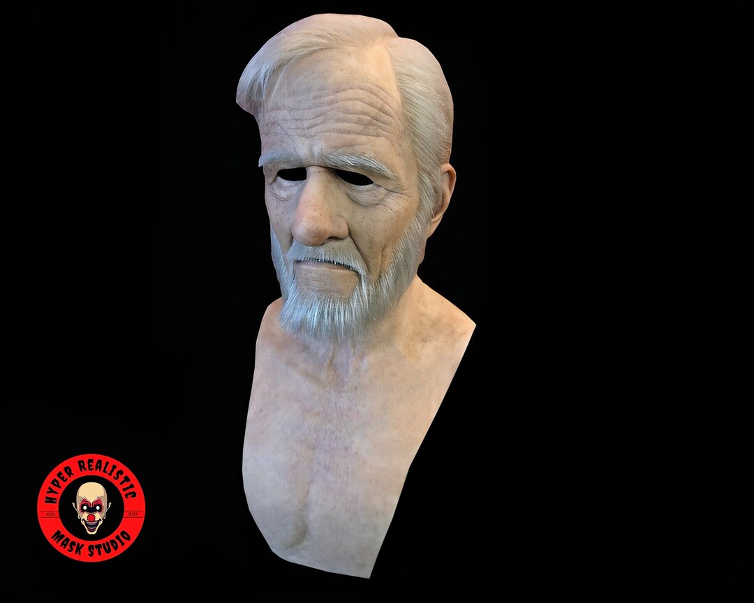 Old Man Mask Hyper Realistic Custom Silicone Mask With Punched Hair and ...