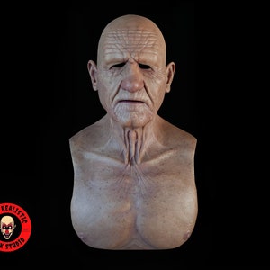 Old Man Mask Realistic Silicone Prosthetic, Personalized Hyper ...