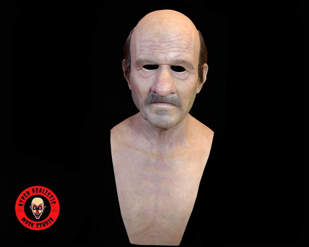 Full Face Mask, Realistic Silicone, Old Man Mask, Hyper Realistic ...