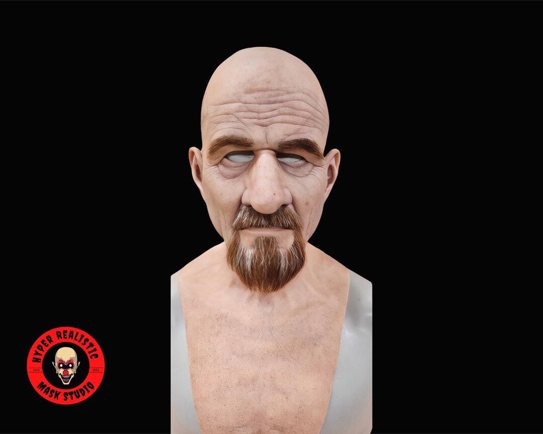 Ultra-realistic Bald Old Man Silicone Mask With Goatee Perfect for ...