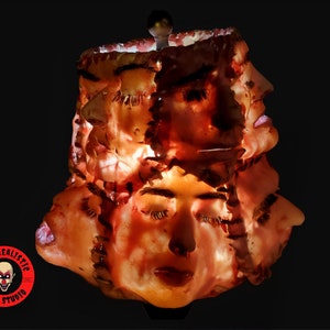 Human Skin Lampshade 14 Skinned Faces, Body Parts, Horror Gore Special ...