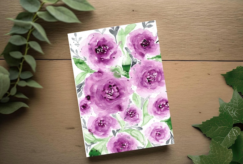 Floral Watercolor Cards Blank Greeting Cards, Pack 6 - Etsy