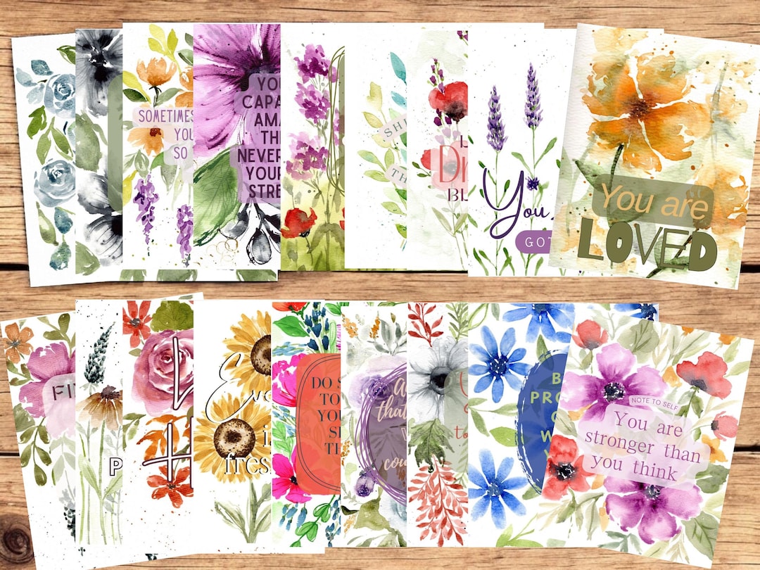 18pk Positive Affirmation Note Cards #1 – Mini and Standard Sizes – 2 ...