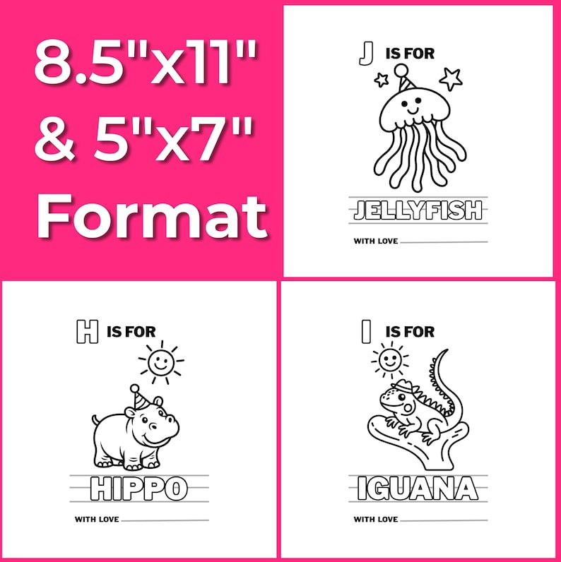 ABC Baby Shower Coloring Book, Alphabet Activity Pages (digital ...
