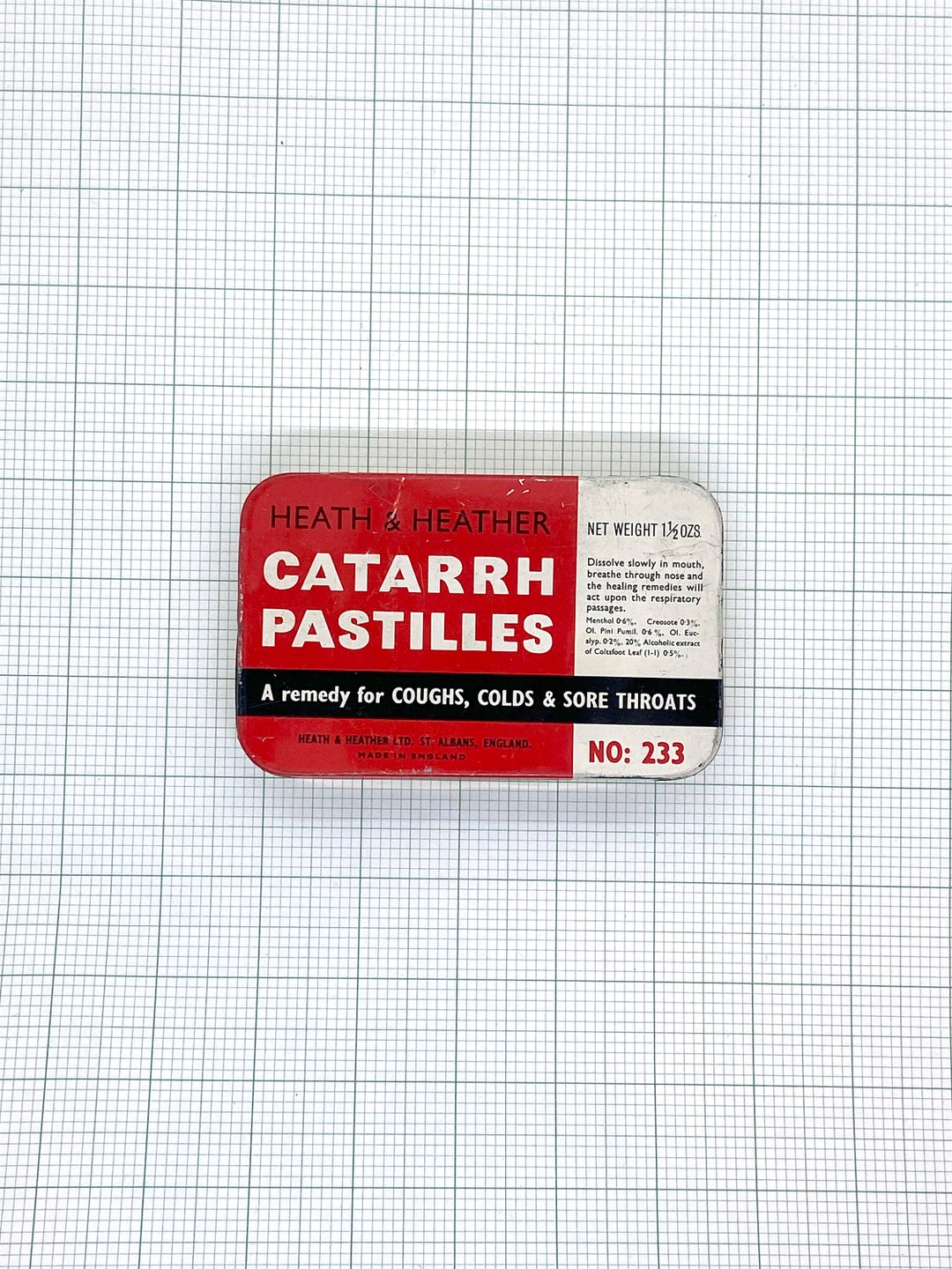 1960s First Aid Catarrh Pastilles Tin - Etsy UK