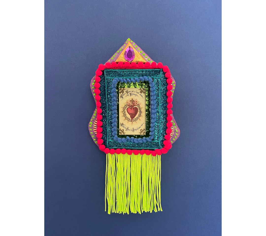 Mexican Nicho Wall Art, Assemblage Artwork, Shadow Box, Rare Find ...