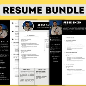 Modern CV Templates Bundle | Editable Resume Designs for Career Success ...