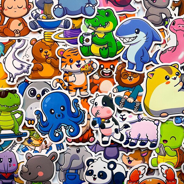 Animal Stickers - Etsy