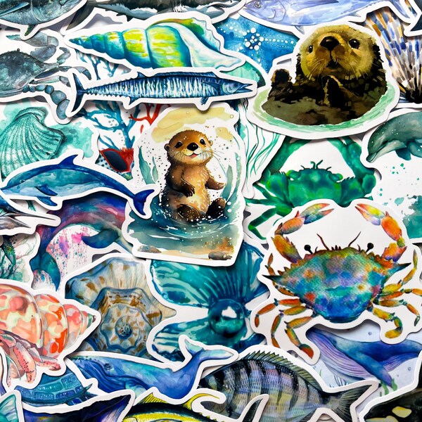 Ocean Sticker - Etsy