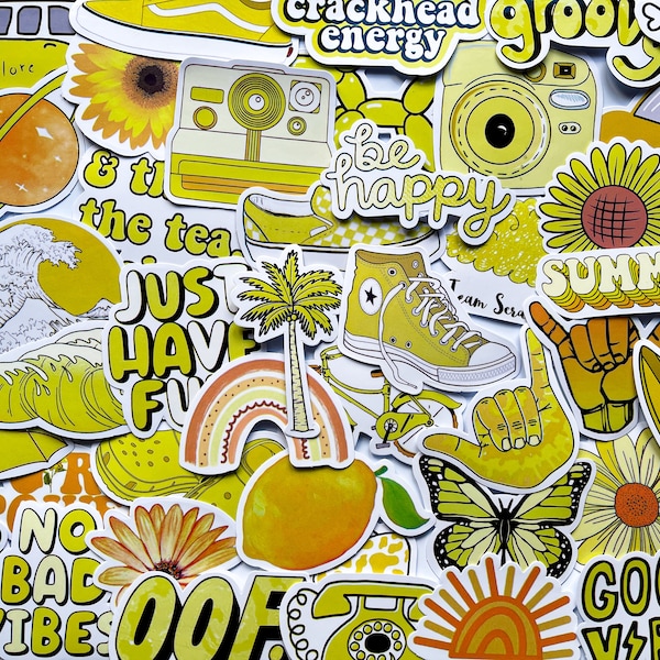 Yellow Stickers - Etsy