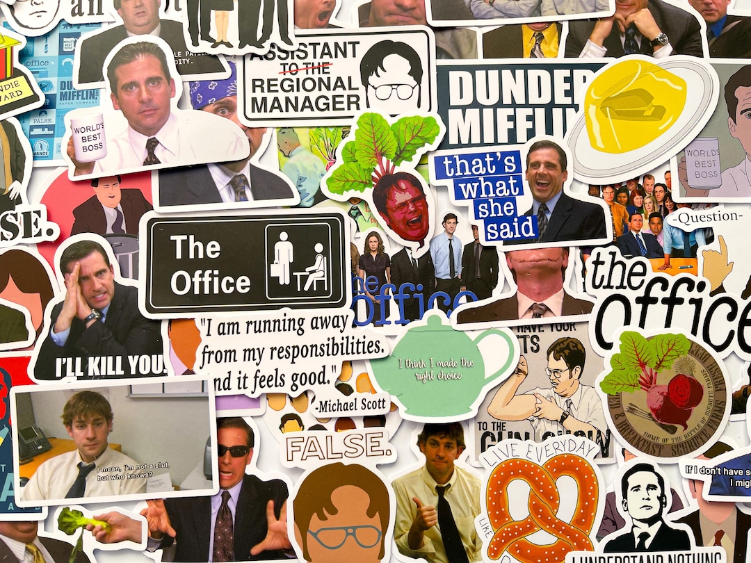 Pack of 50 the Office Stickers, the Office Sticker Pack, Waterproof ...