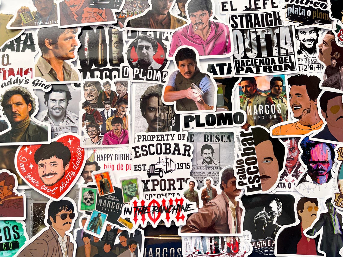 Pack of 50 Pablo Escobar Stickers, Pablo Escobar Sticker Pack ...
