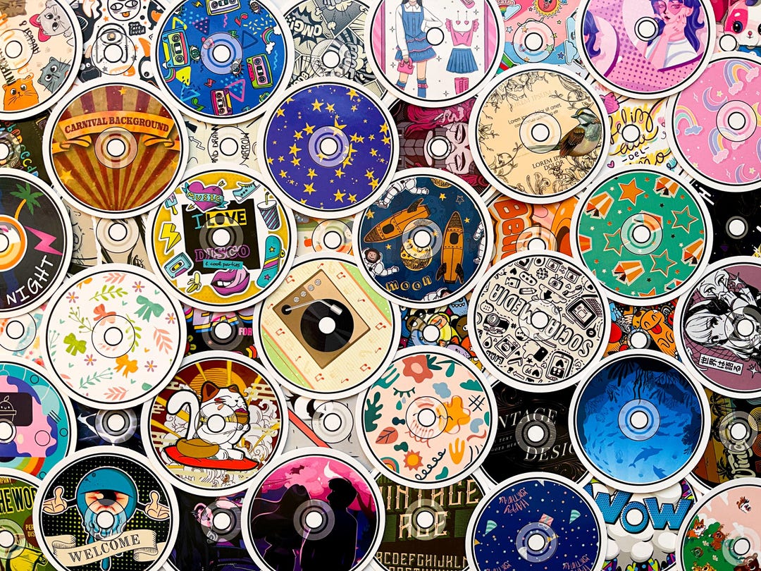 Pack of 50 Vinyl Record Stickers,vinyl Record Sticker Pack, Waterproof ...