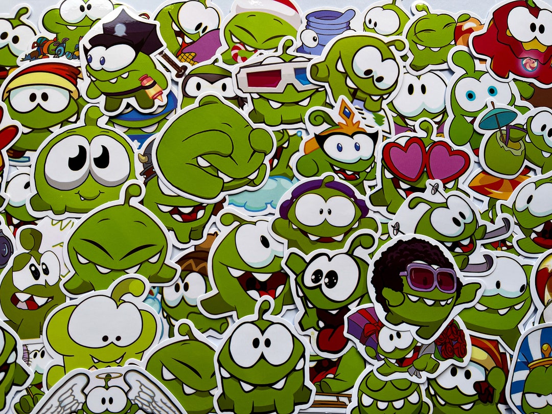 Pack of 50 Cut the Rope Stickers, Cartoon Sticker Pack, Waterproof ...