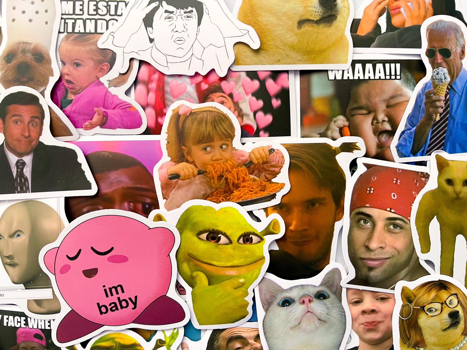 Pack of 50 Meme Stickers, Memes Sticker Pack, Waterproof Sticker Bundle ...