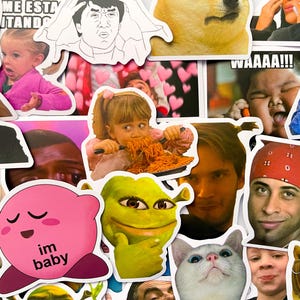 Pack of 50 Meme Stickers, Memes Sticker Pack, Waterproof Sticker Bundle ...