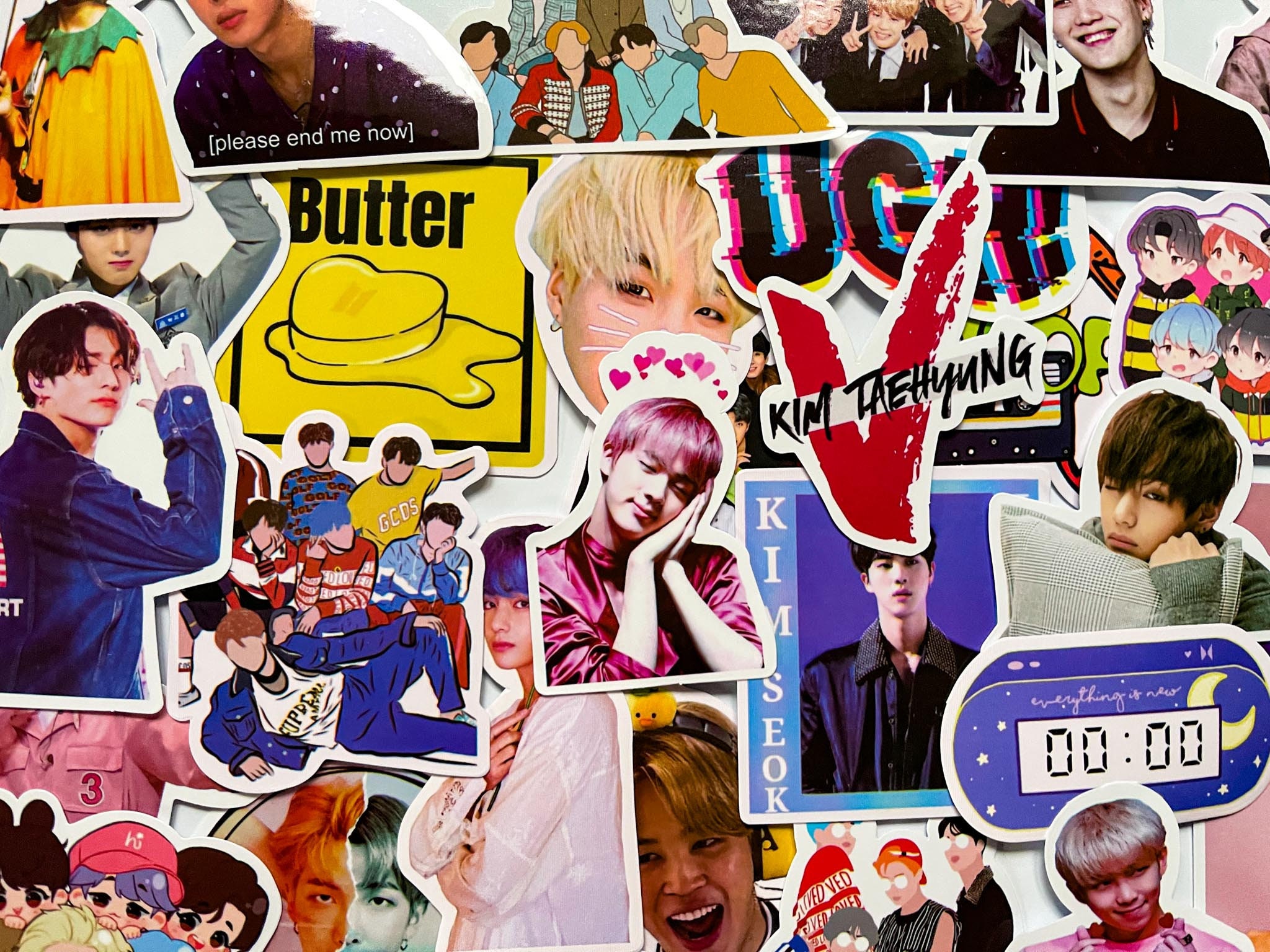Pack of 50 BTS Stickers, BTS Sticker Pack, Pop Stars Stickers ...