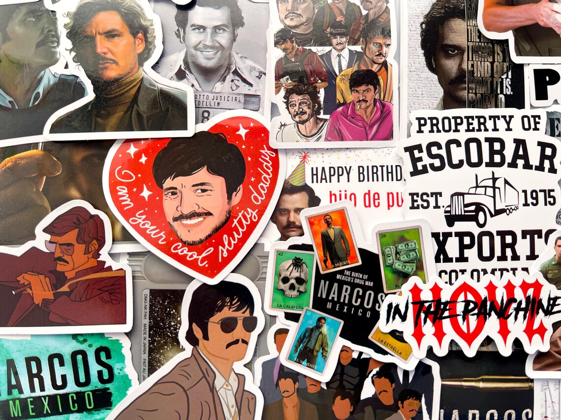 Pack of 50 Pablo Escobar Stickers, Pablo Escobar Sticker Pack, Waterproof Sticker Bundle, Die ...