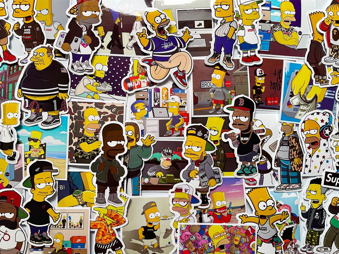 Pack of 50 the Simpsons Stickers, Simpsons Sticker Pack, Waterproof ...