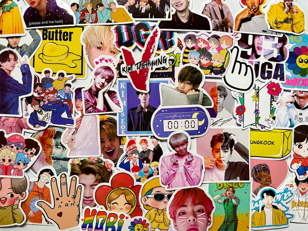 Pack of 50 BTS Stickers, BTS Sticker Pack, Pop Stars Stickers ...