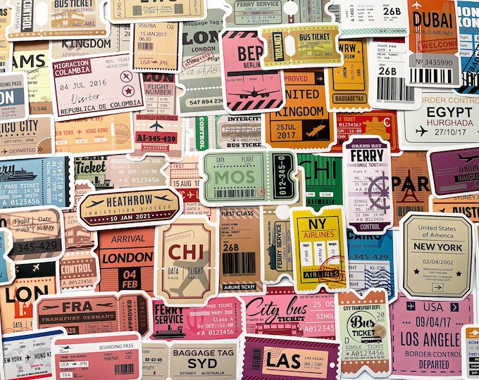 Pack of 50 Traveling Stickers, Traveling Sticker Pack, Waterproof ...