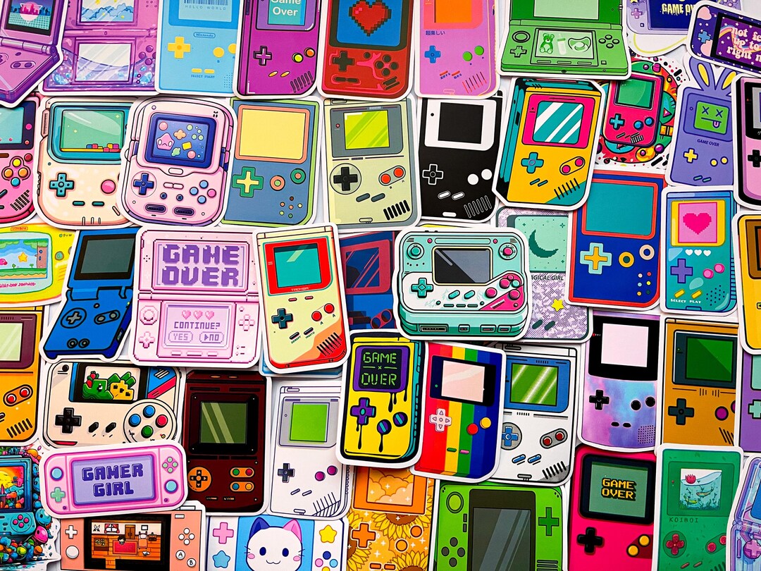 Pack of 50 Gaming Stickers, Games Console Sticker Pack, Waterproof ...