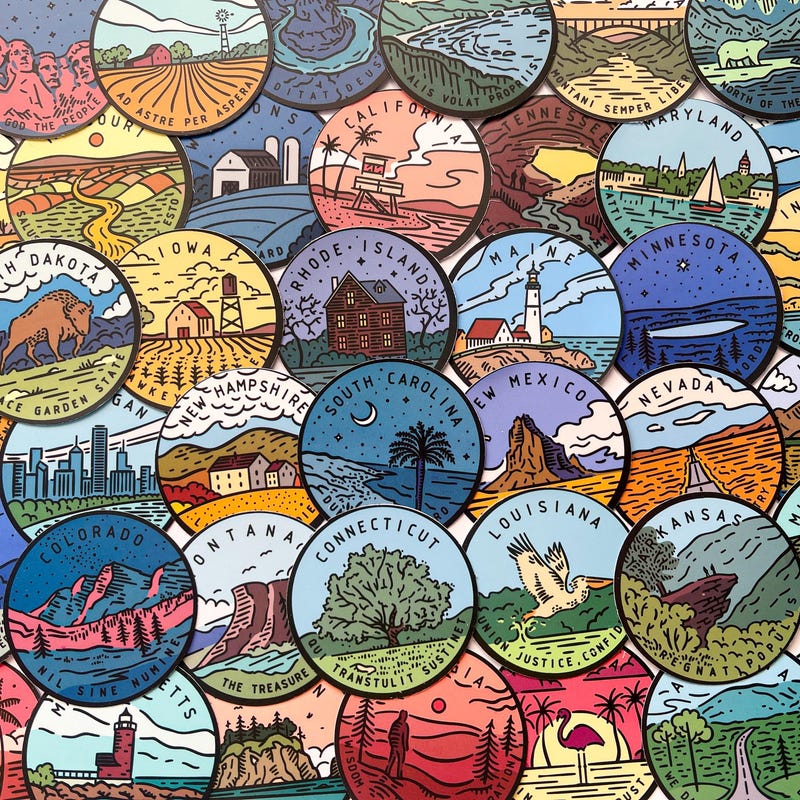 Die Cut States - Etsy