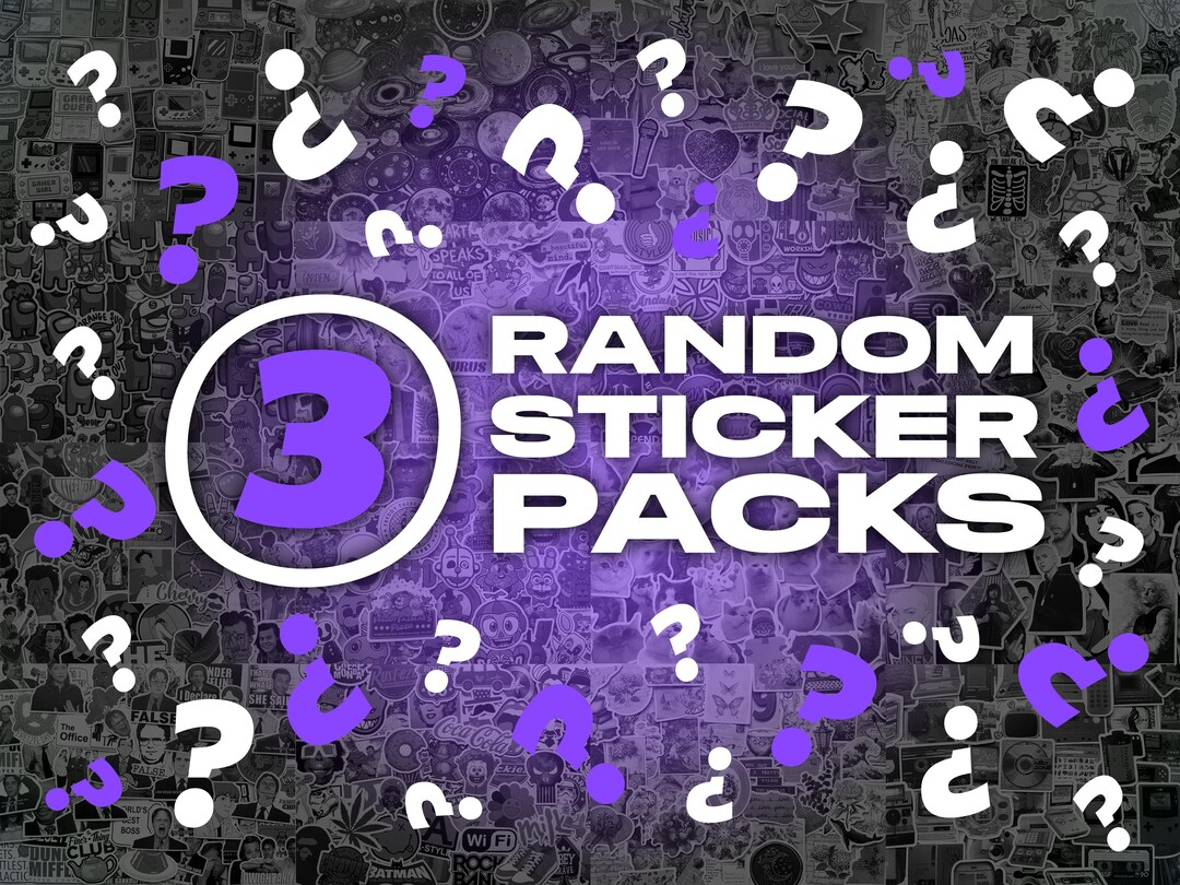 3 Random Sticker Packs,waterproof Sticker Bundle, Die Cut Sticker ...