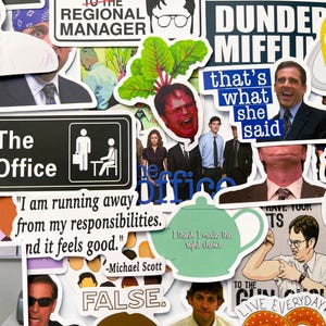 Pack of 50 the Office Stickers, the Office Sticker Pack, Waterproof ...