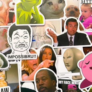 Pack of 50 Meme Stickers, Memes Sticker Pack, Waterproof Sticker Bundle ...