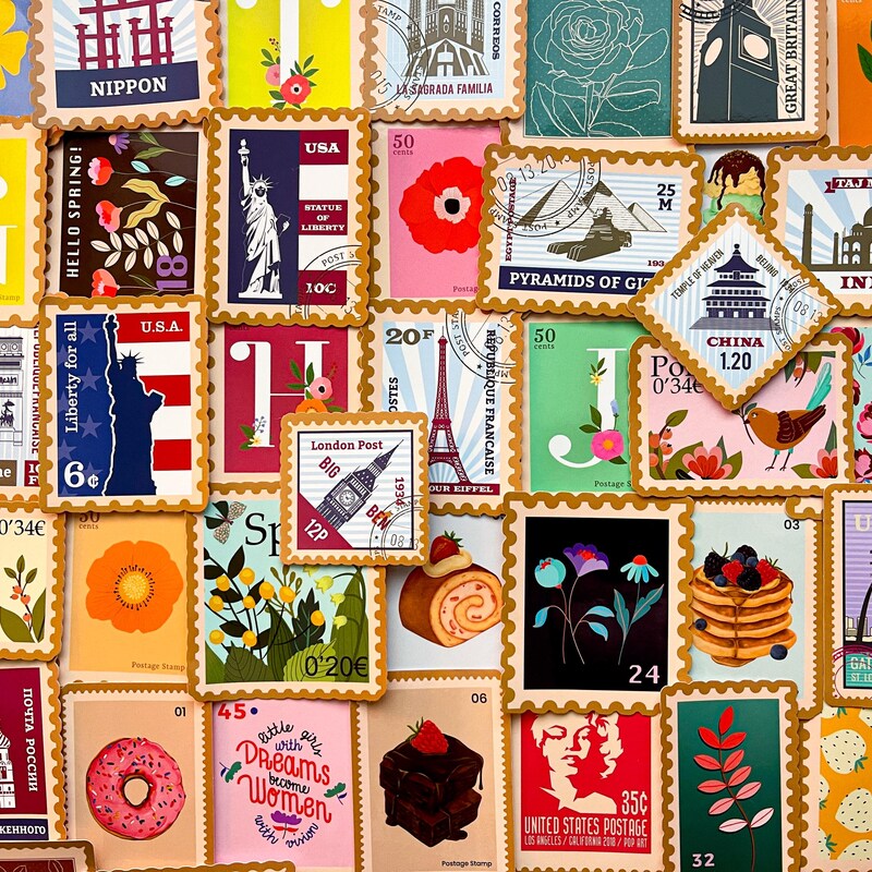 Stamp Stickers - Etsy