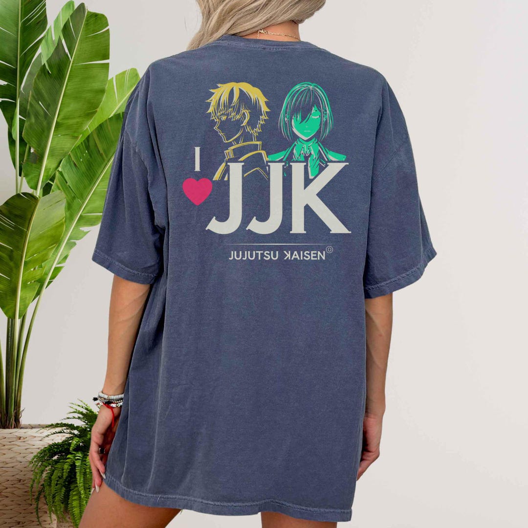 I Love JJK Graphic Tee back Print Jujutsu Kaisen, Gojo Satoru Graphic ...