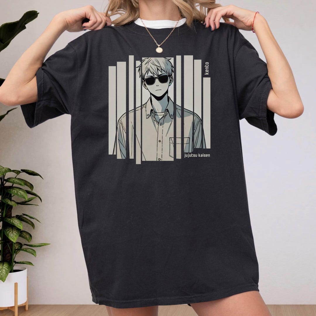 Nanami Kento front Print Jujutsu Kaisen Graphic Tee, Anime Lover Shirt ...